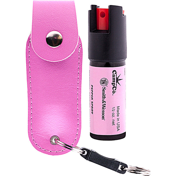 Smith & Wesson 1/2 oz Pepper Spray w/ Pink Leather Holster – CampcoShop